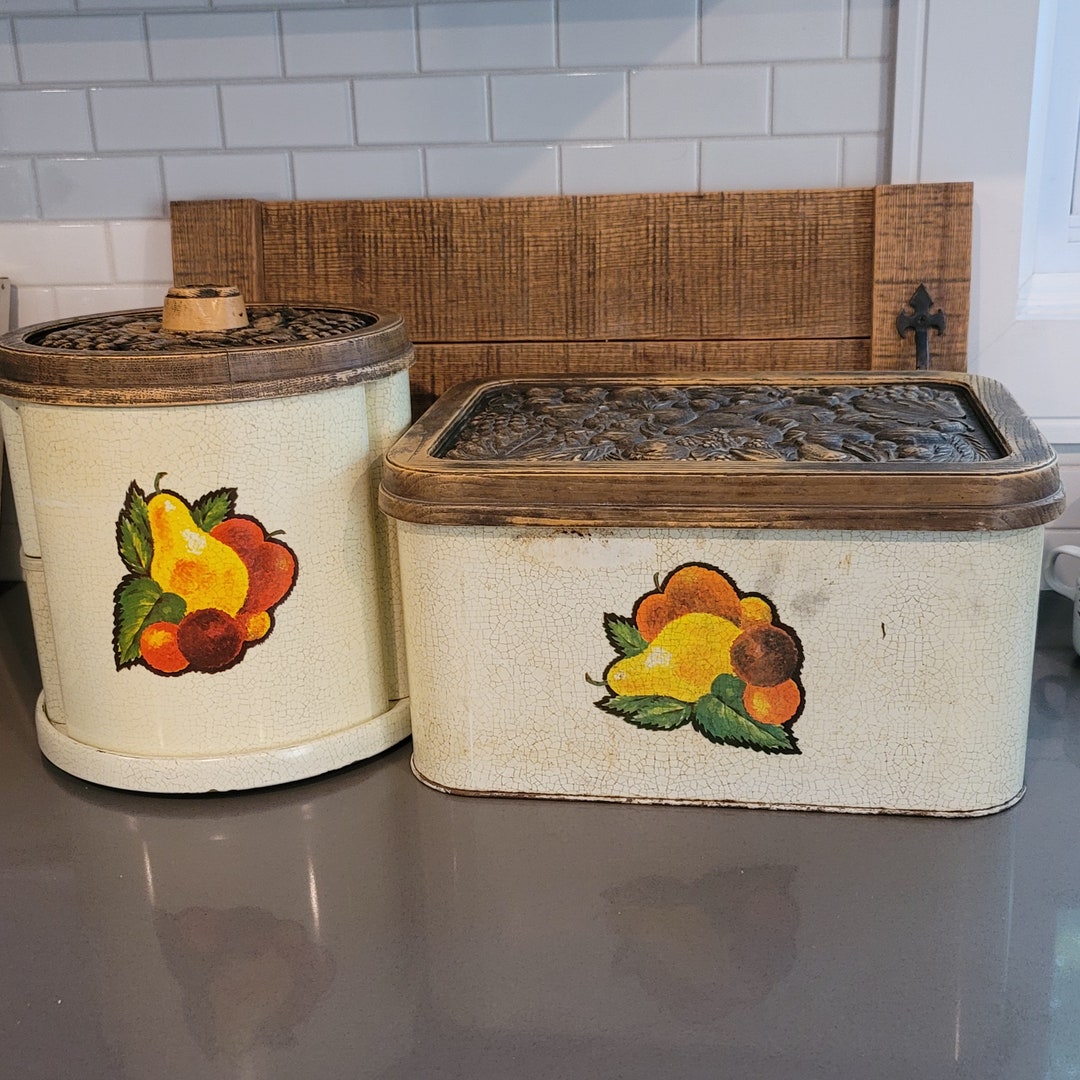 Vintage Cheinco Tin Canister Set 6 - Etsy