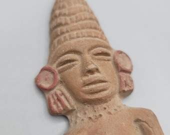 Vintage Mayan Mexican Folk Art Pottery Clay Figure Warrior - Etsy