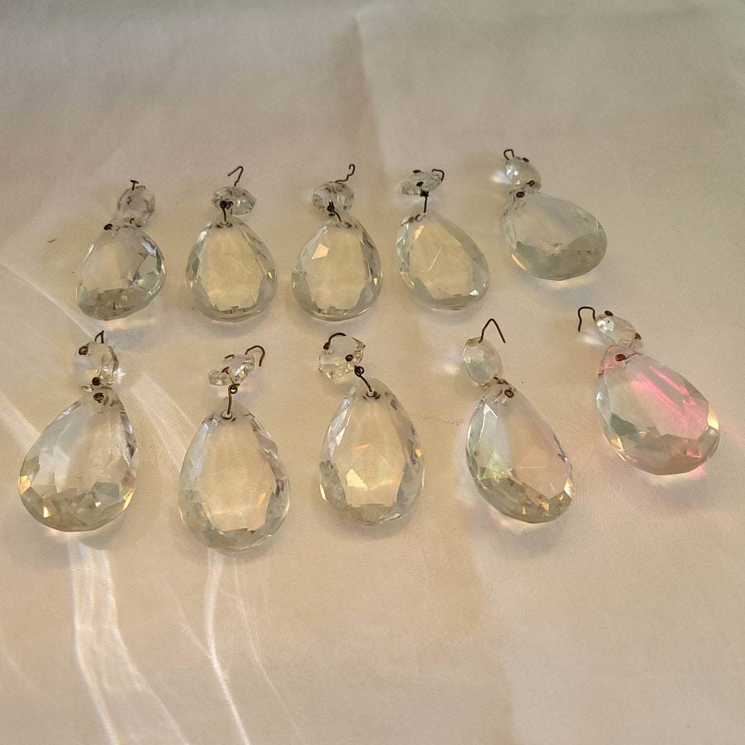 Chandelier Drops Clear Glass Crystals Droplets - Etsy