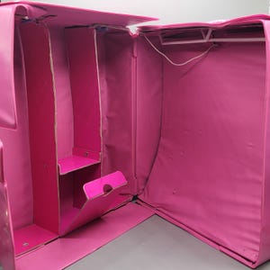 Mattel 1989 Barbie Vinyl Doll Trunk Carry Case Closet Storage Vintage ...