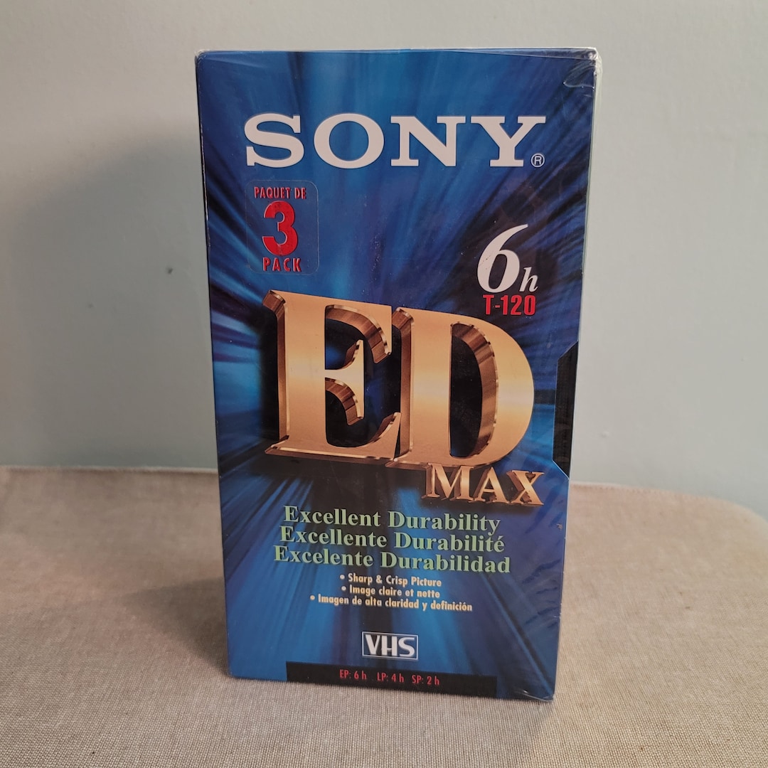 3 SONY Blank VHS Recording Tapes Recording Times T-120 New - Etsy Australia