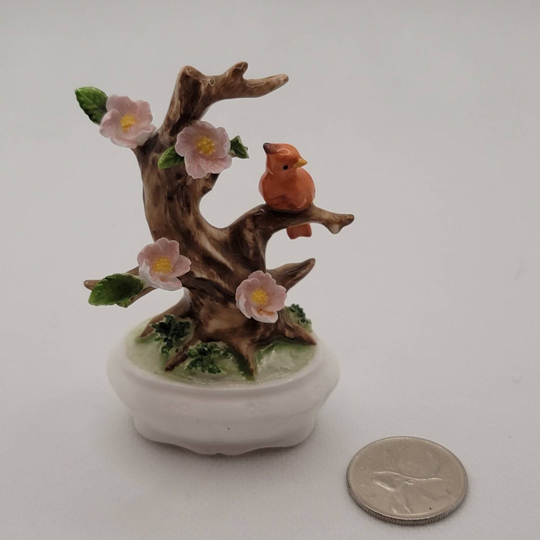 MARURI Masterpiece Bone China Cardinal Bird Miniature Figurine - Etsy