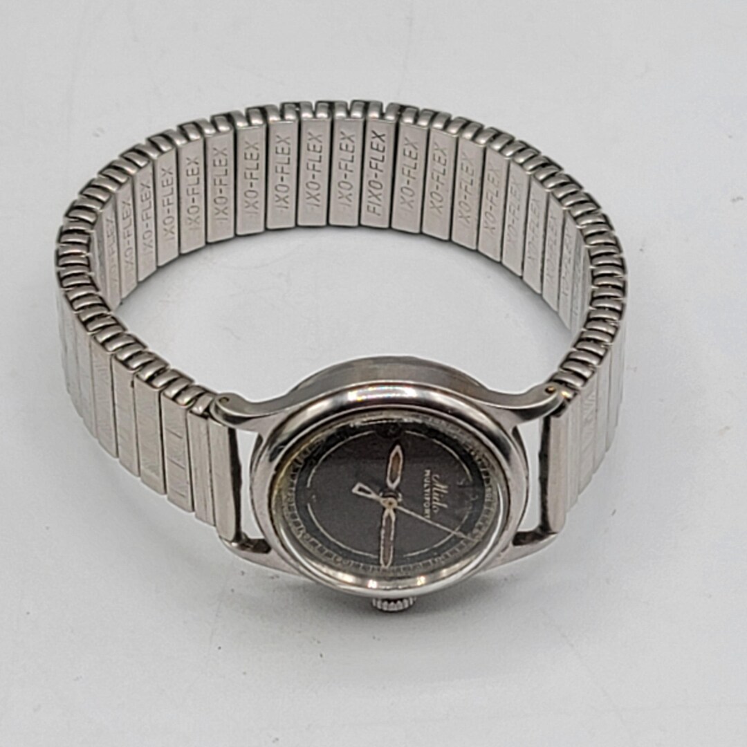 Vintage Military Mido Multifort Watch Stretch Inscribed Numbered ...