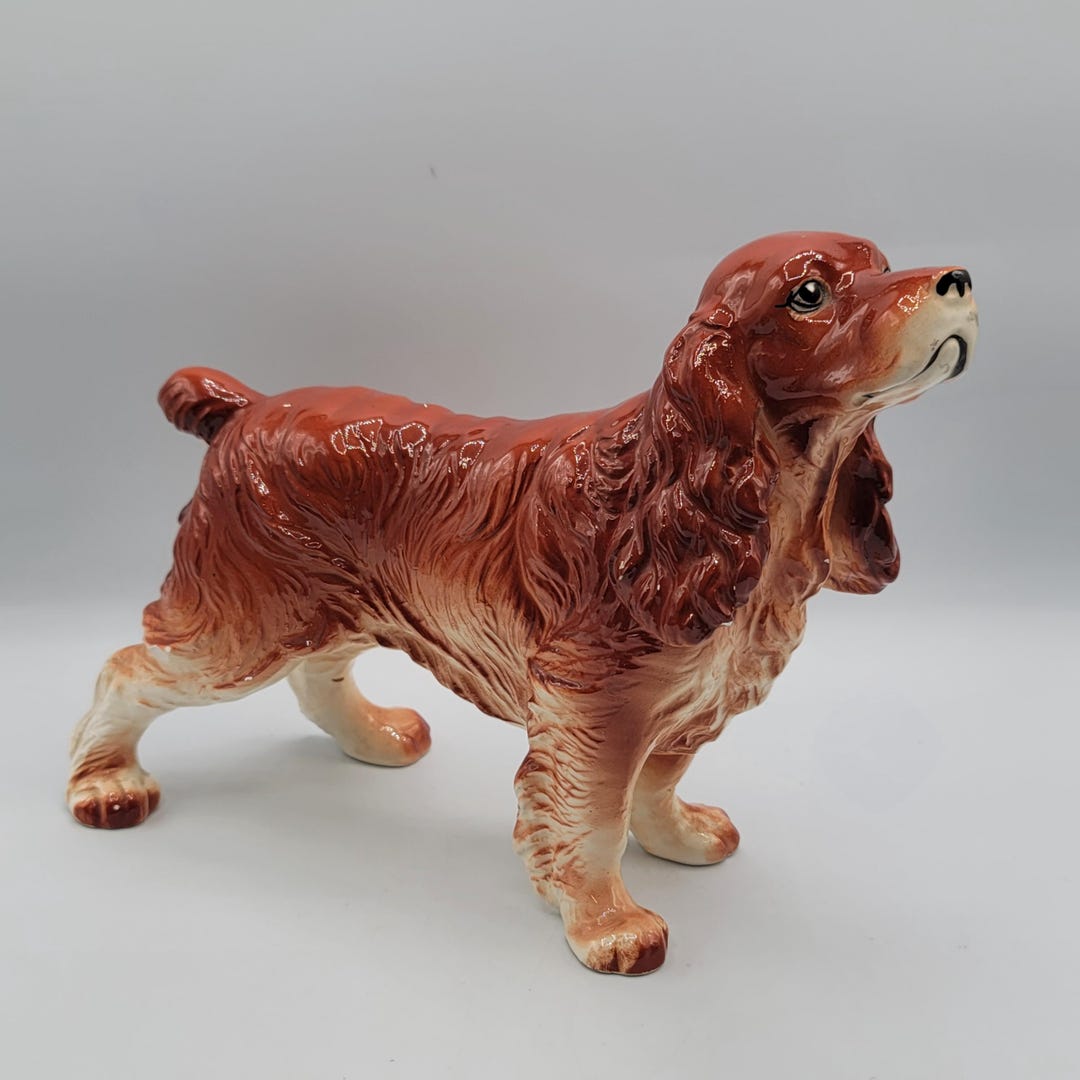Vintage Cocker Spaniel Porcelain Ceramic Large Dog Figurine - Etsy