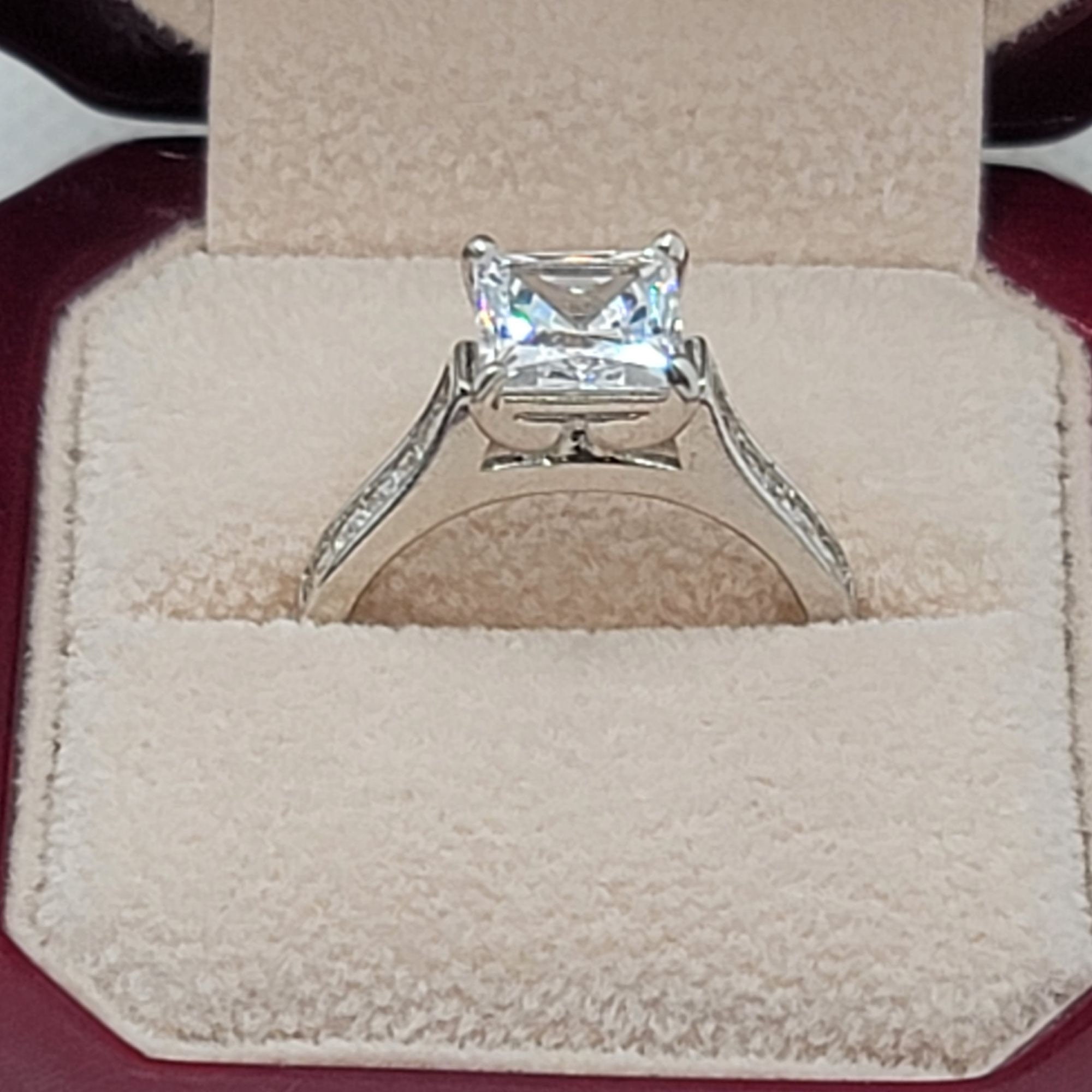 Vintage Princess Ring Engagement Ring Size 9 Women - Etsy