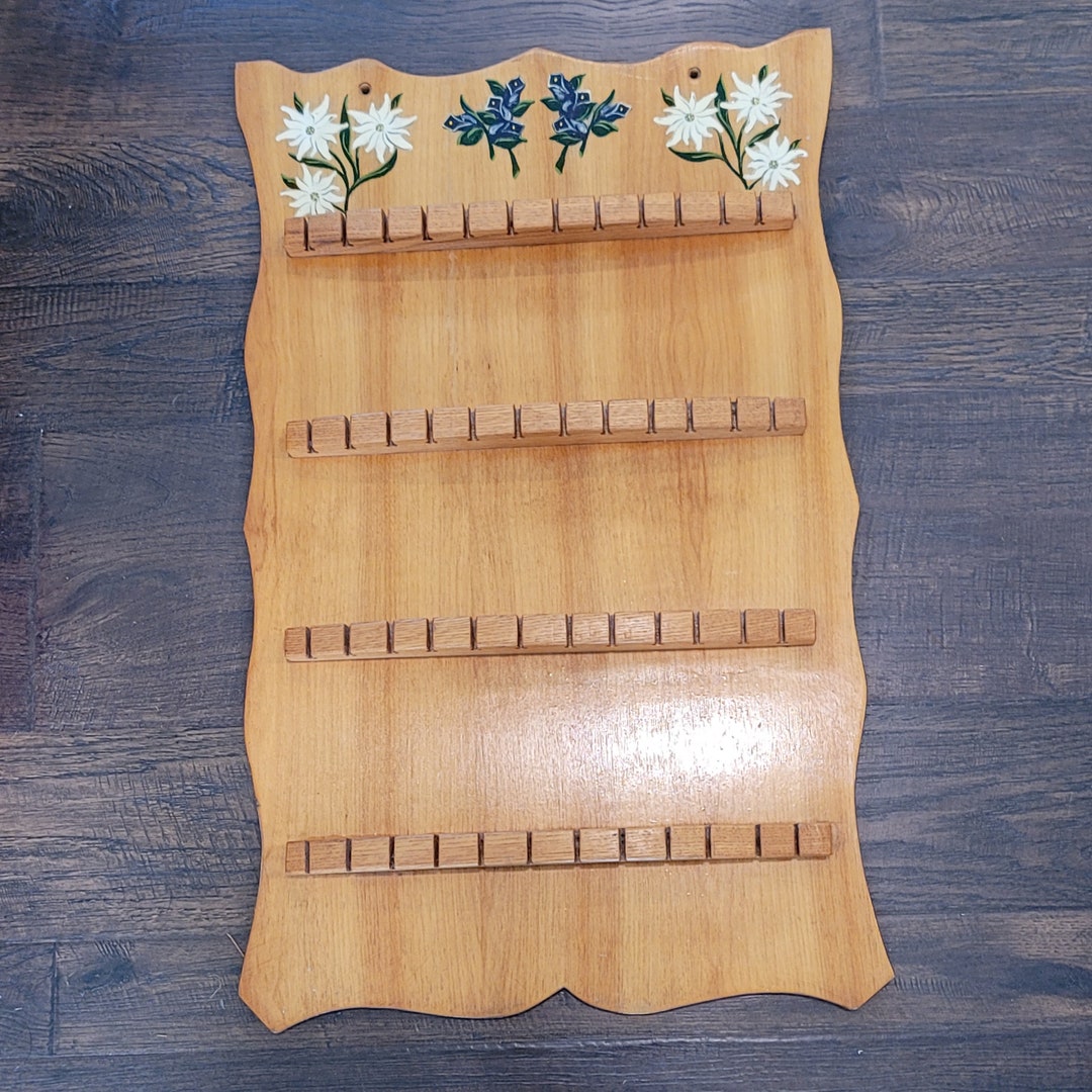 Spoon Rack, Souvenir Spoon Wood Holder Vintage Spoon Rack 48 Slots - Etsy