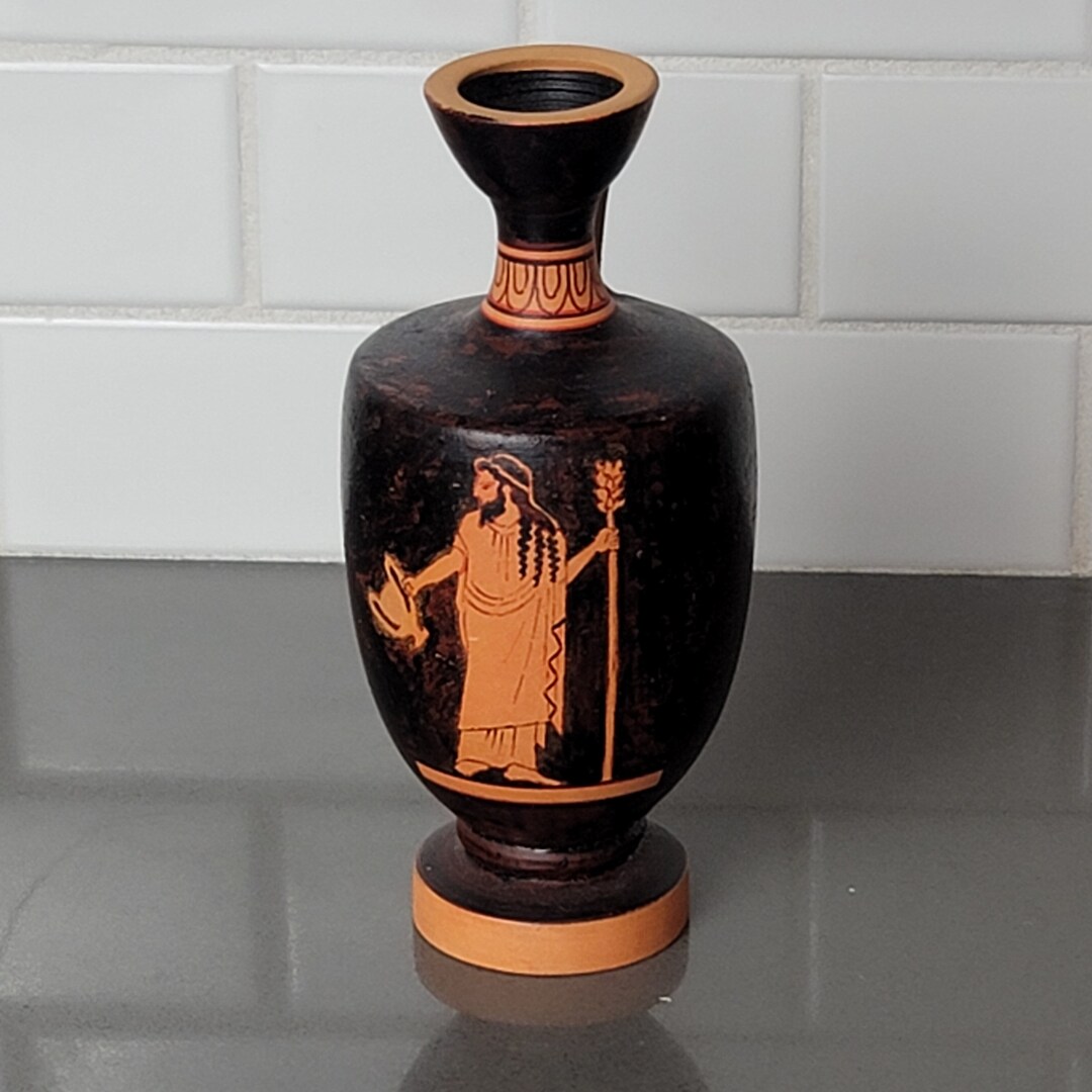 Greek Lekythos Pottery Vase Olive Oil - Signed - Etsy