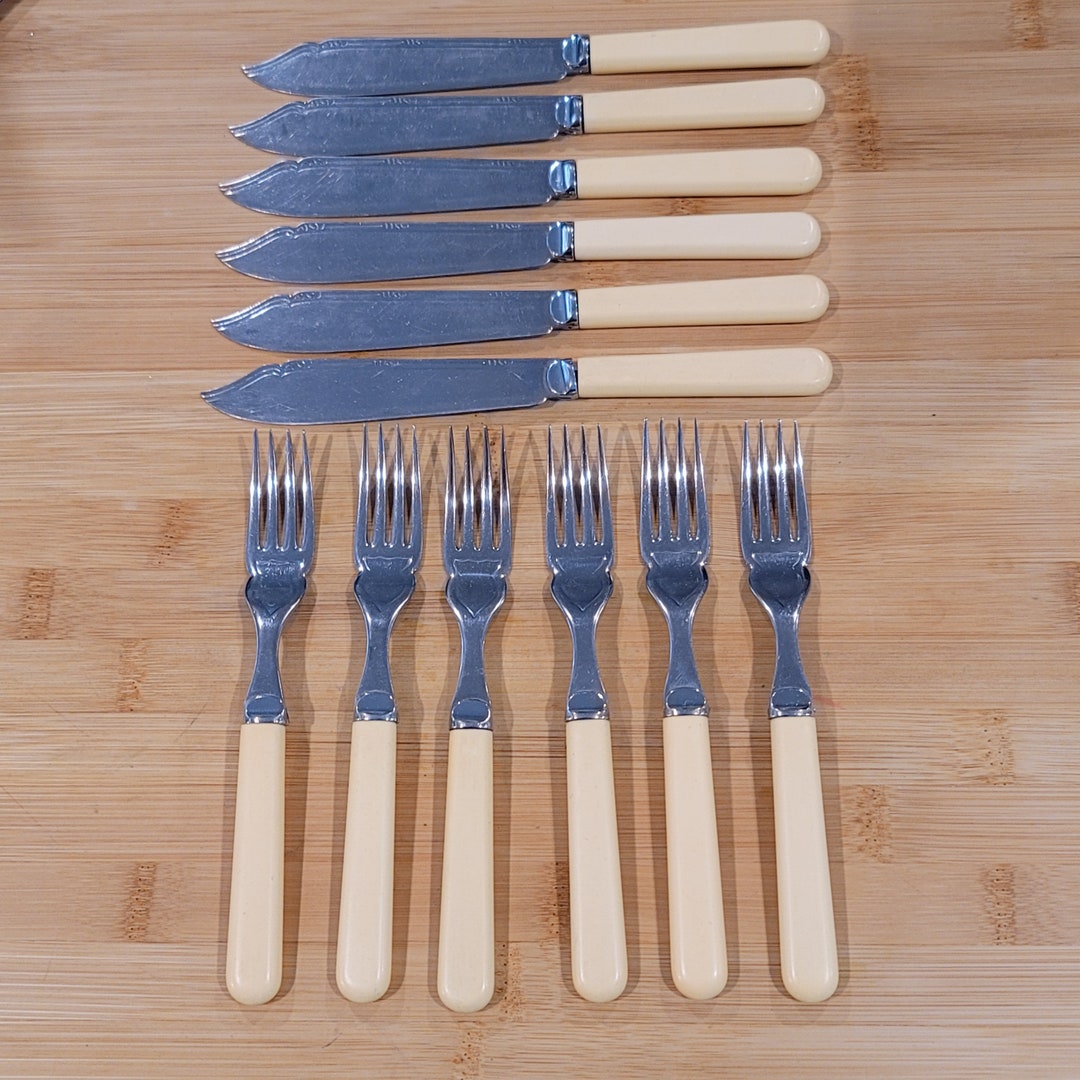 Vintage YEOMAN Fish Fork Knife Set - Etsy