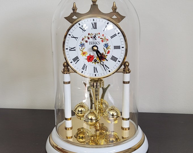 Birks Glass Dome Clock Dome Clock vintage Works - Etsy