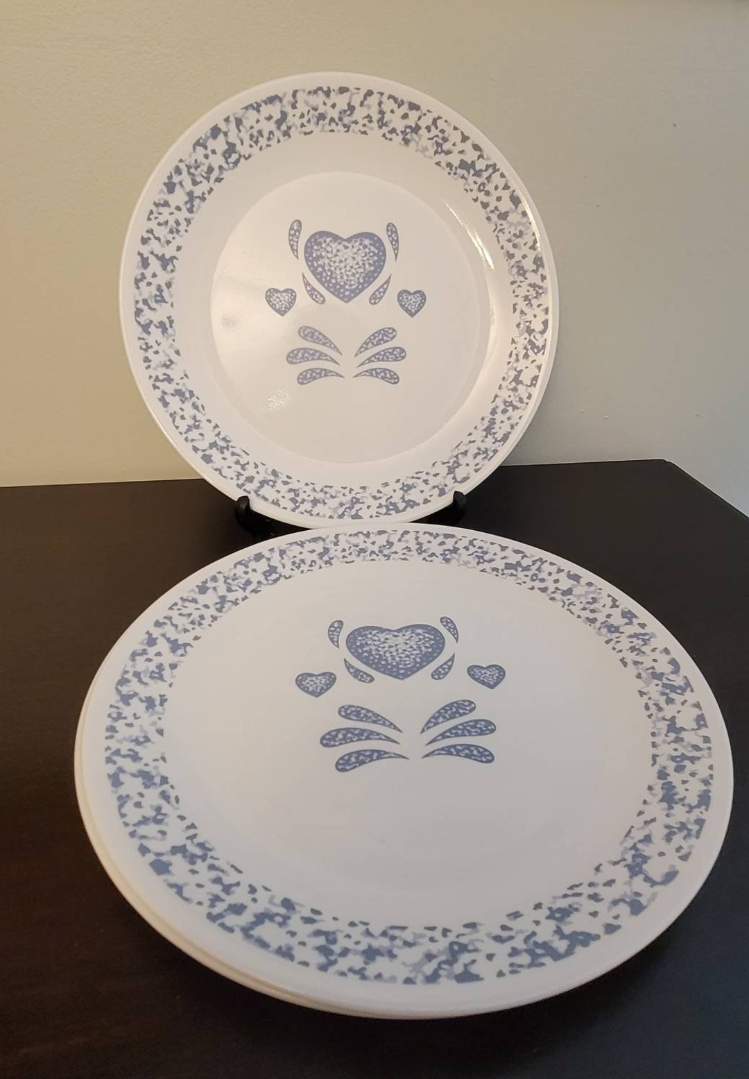 Corelle Dinner Plates Hearts Set of 3 - Etsy