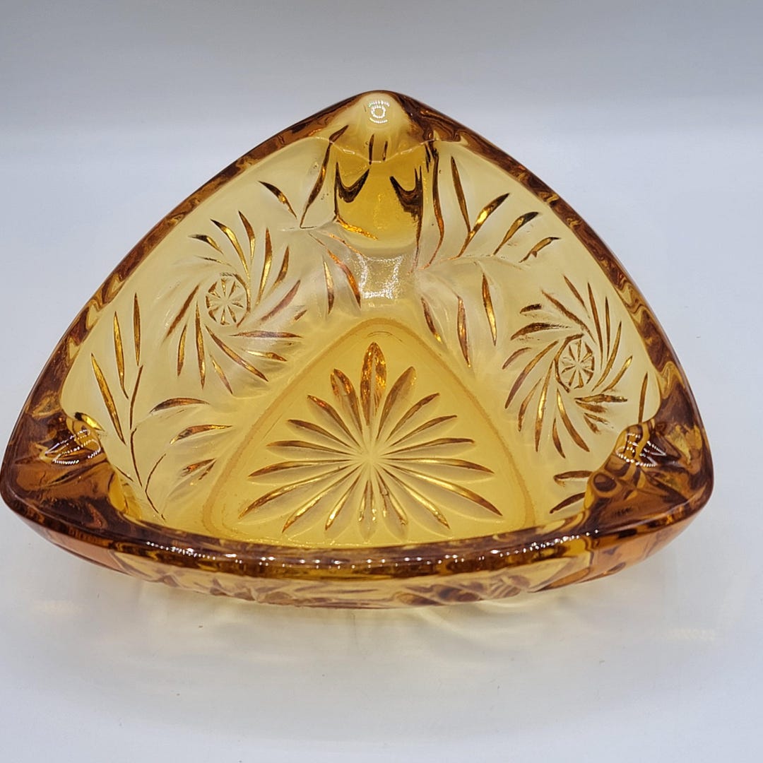 Vintage Hazel Atlas Triangle Shaped Brown Glass Ashtray 1970s - Etsy