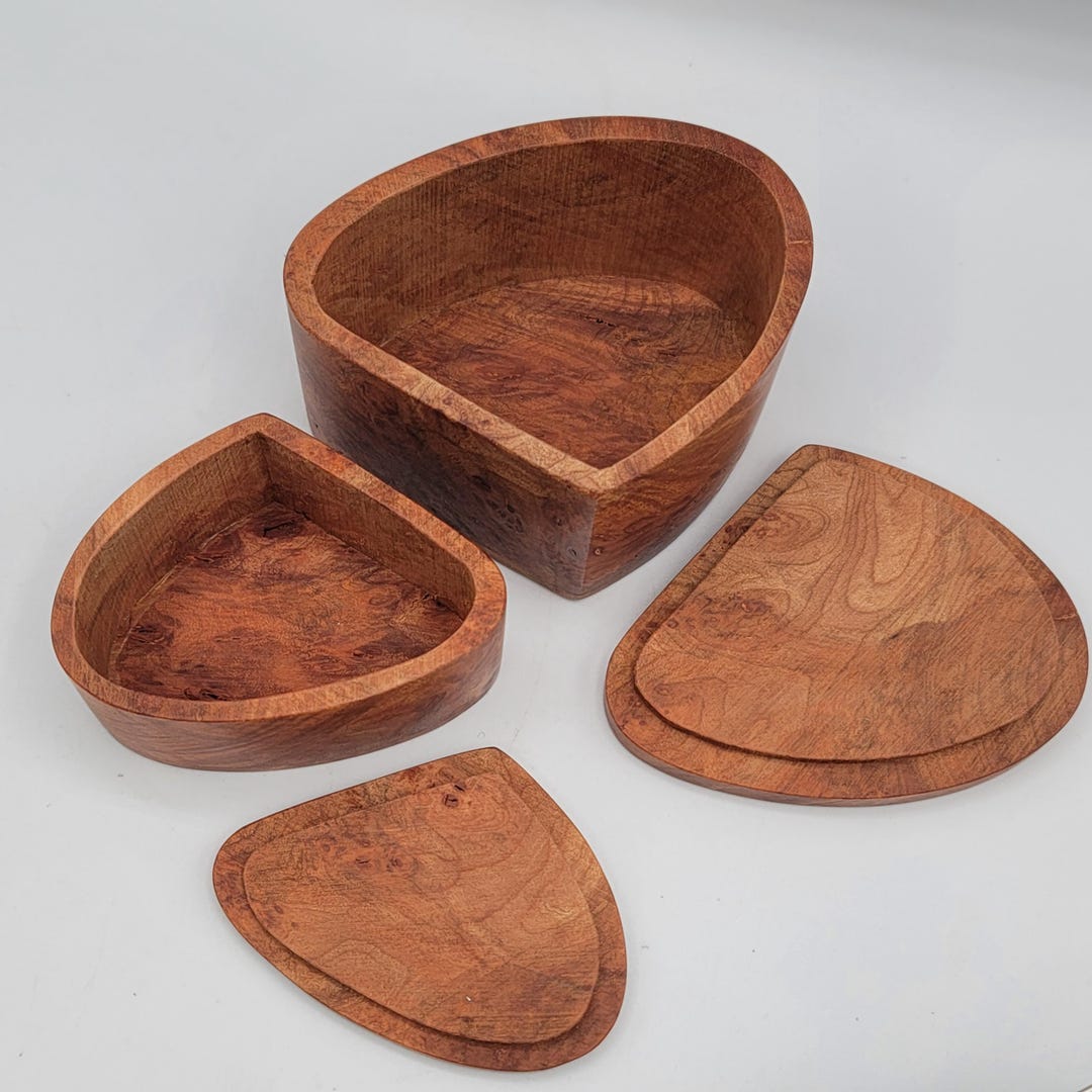 Burl Hand Carved Wood Trinket Box Wooden Jewelry Box - Etsy