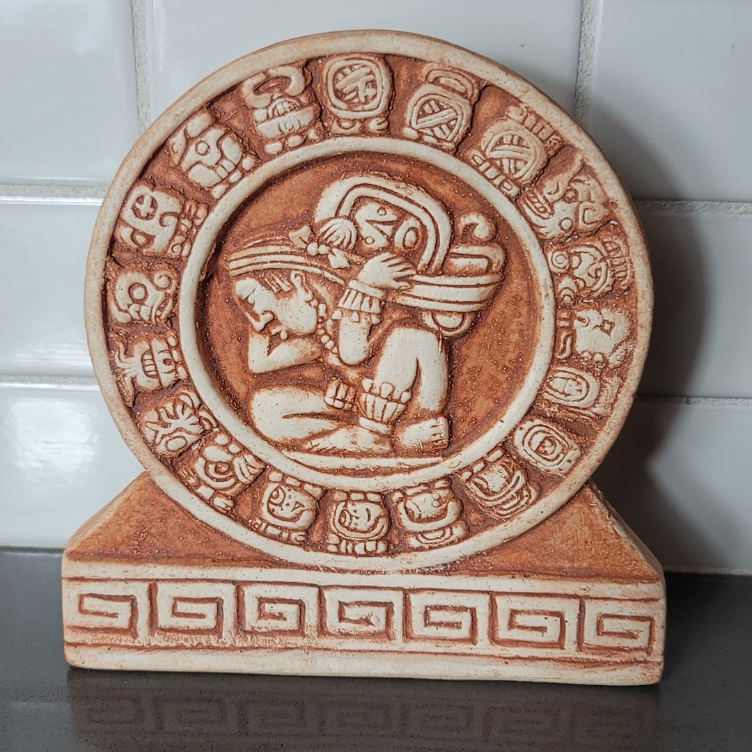 Mayan Zodiac Calendar Chalkware Souvenir - Etsy