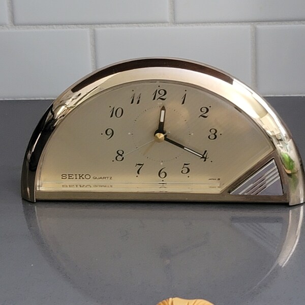 Gold Seiko Table Clock - Etsy