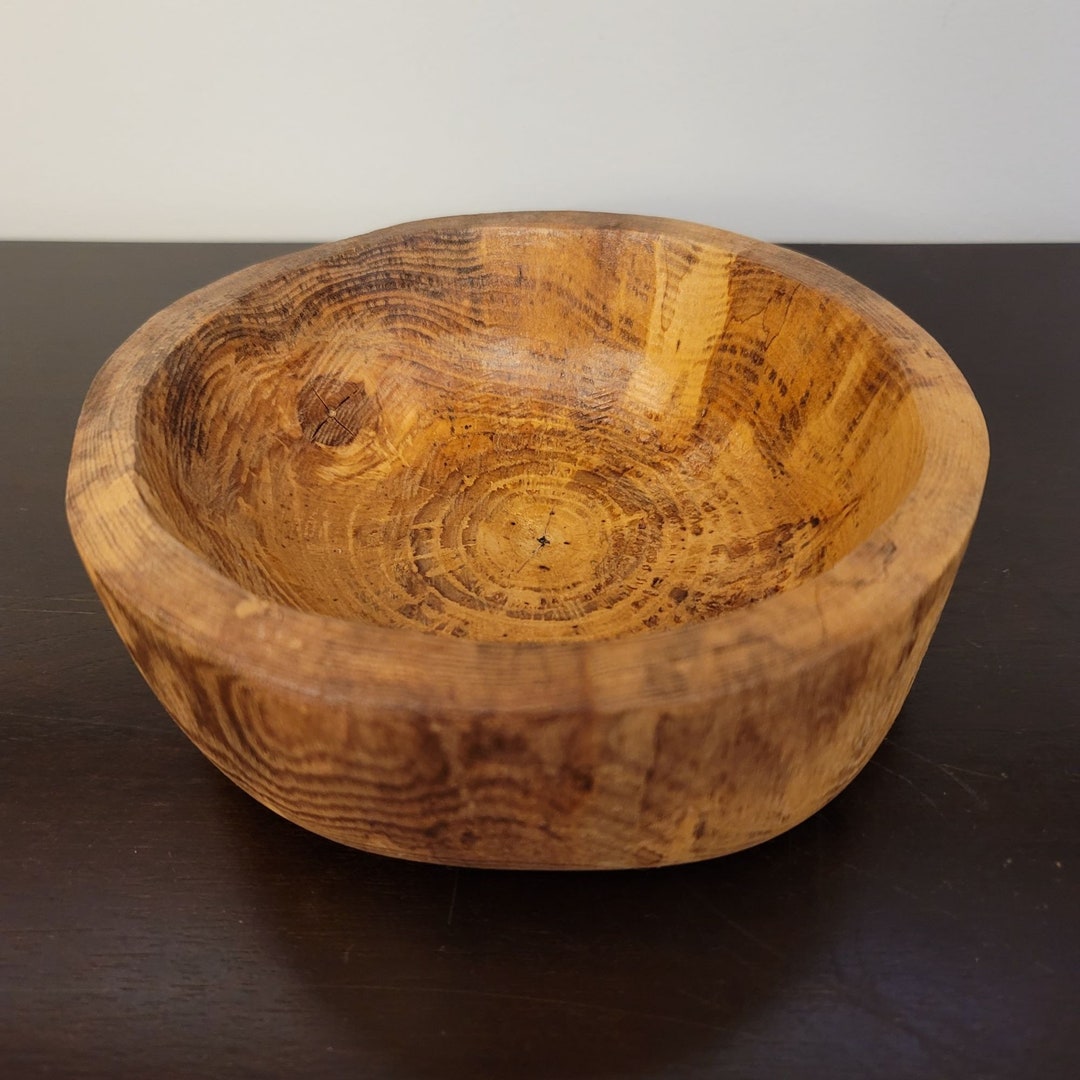 Vintage Burl Bowl Carved Beaver Tree Stump 6" - Etsy