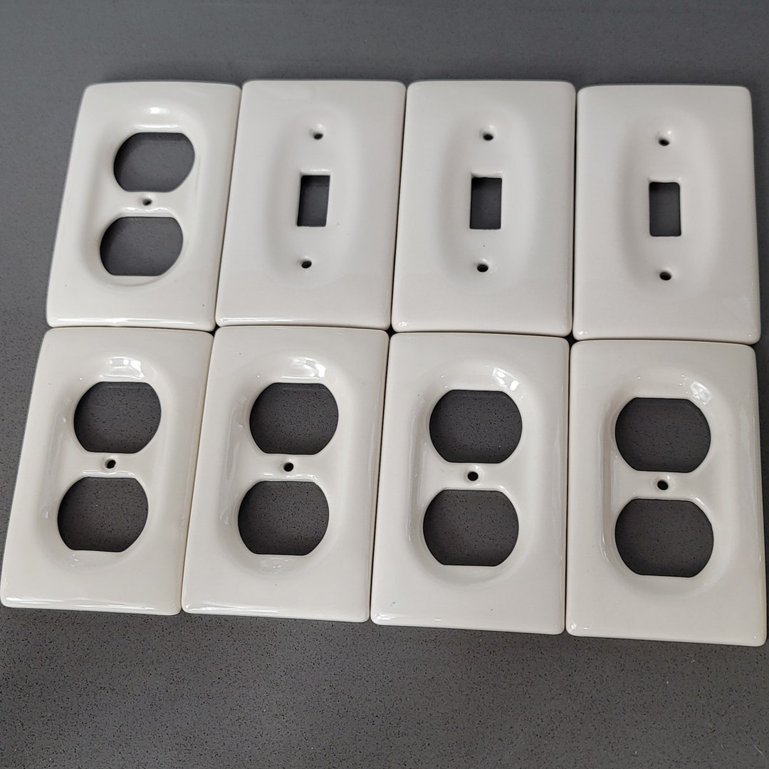 Vintage Outlet Cover Porcelain off White Lot 8 - Etsy