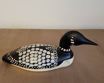 Hand Carved Wooden Loon - Etsy
