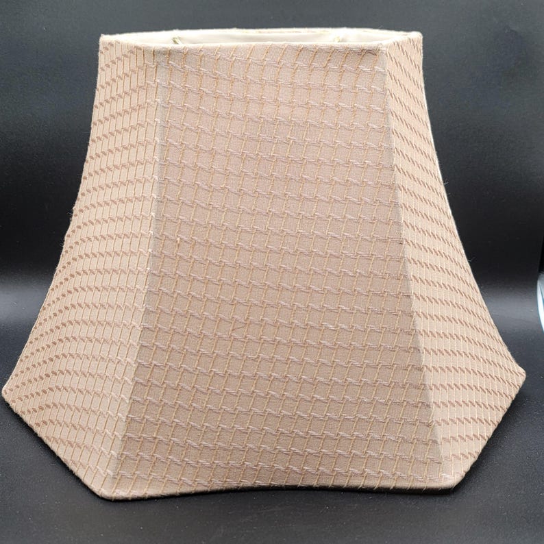 Vintage Rectangle Lamp Shade Beige 10 Inch - Etsy