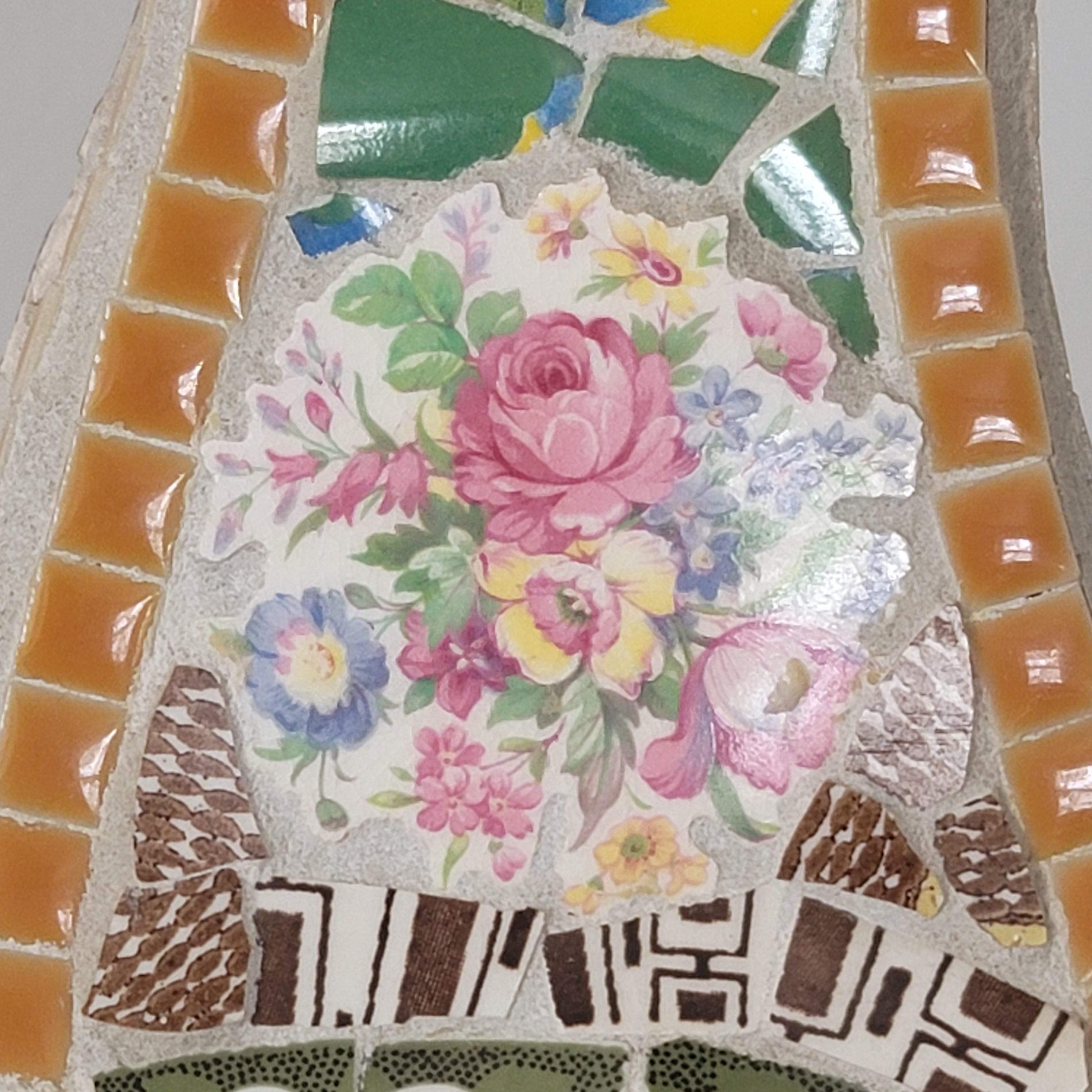 Vintage Mosaic Tile Stone Lamp Base Signed by Artist - Etsy