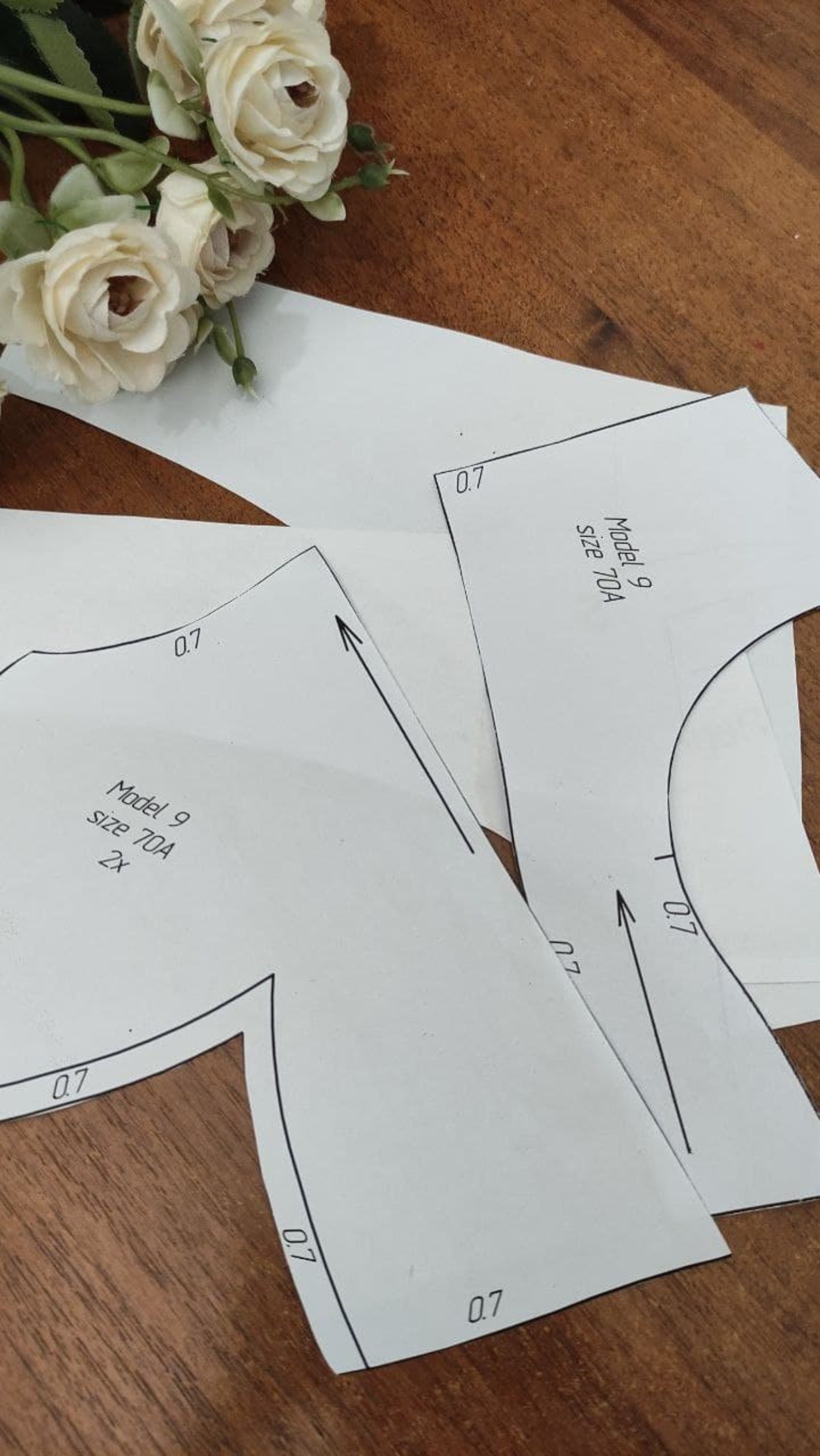 Bra Pattern Pdf Pattern 70С. Instant Download PDF Lingerie Pattern for ...