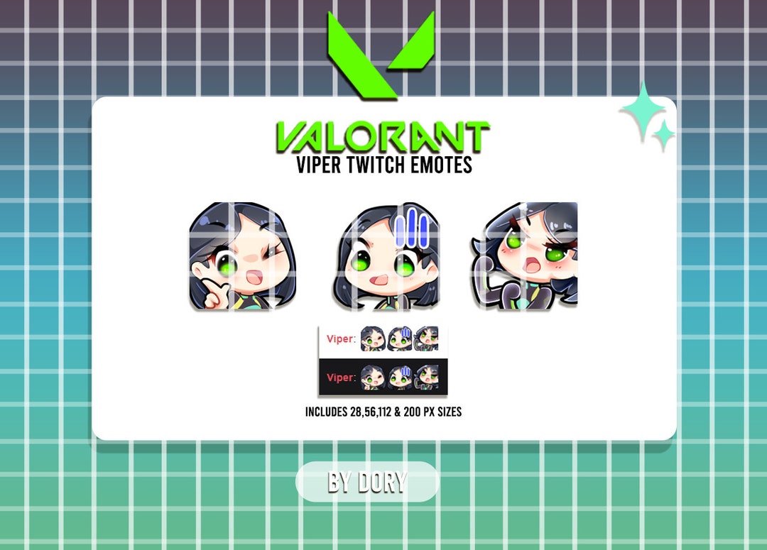 Valorant Inspired Viper Twitch Emotes for Streamers - Etsy