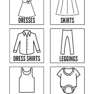 Clothing Labels for Dresser Drawers, Baby, Kids, Closet Storage ...