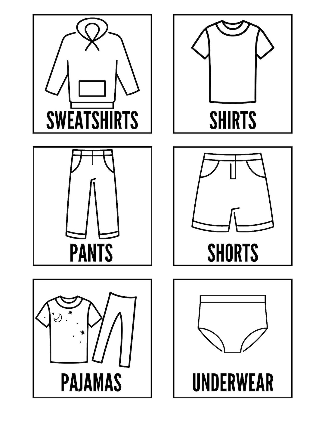 Clothing Labels for Dresser Drawers, Baby, Kids, Closet Storage ...