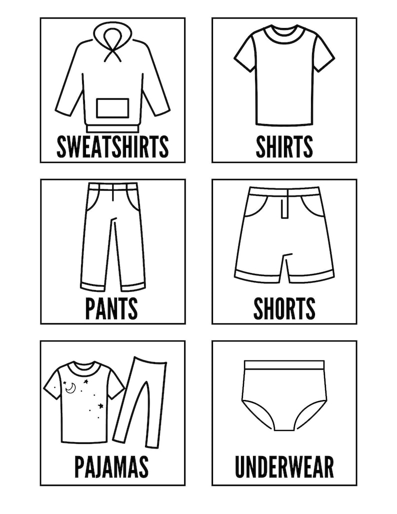 Clothing Labels for Dresser Drawers, Baby, Kids, Closet Storage ...