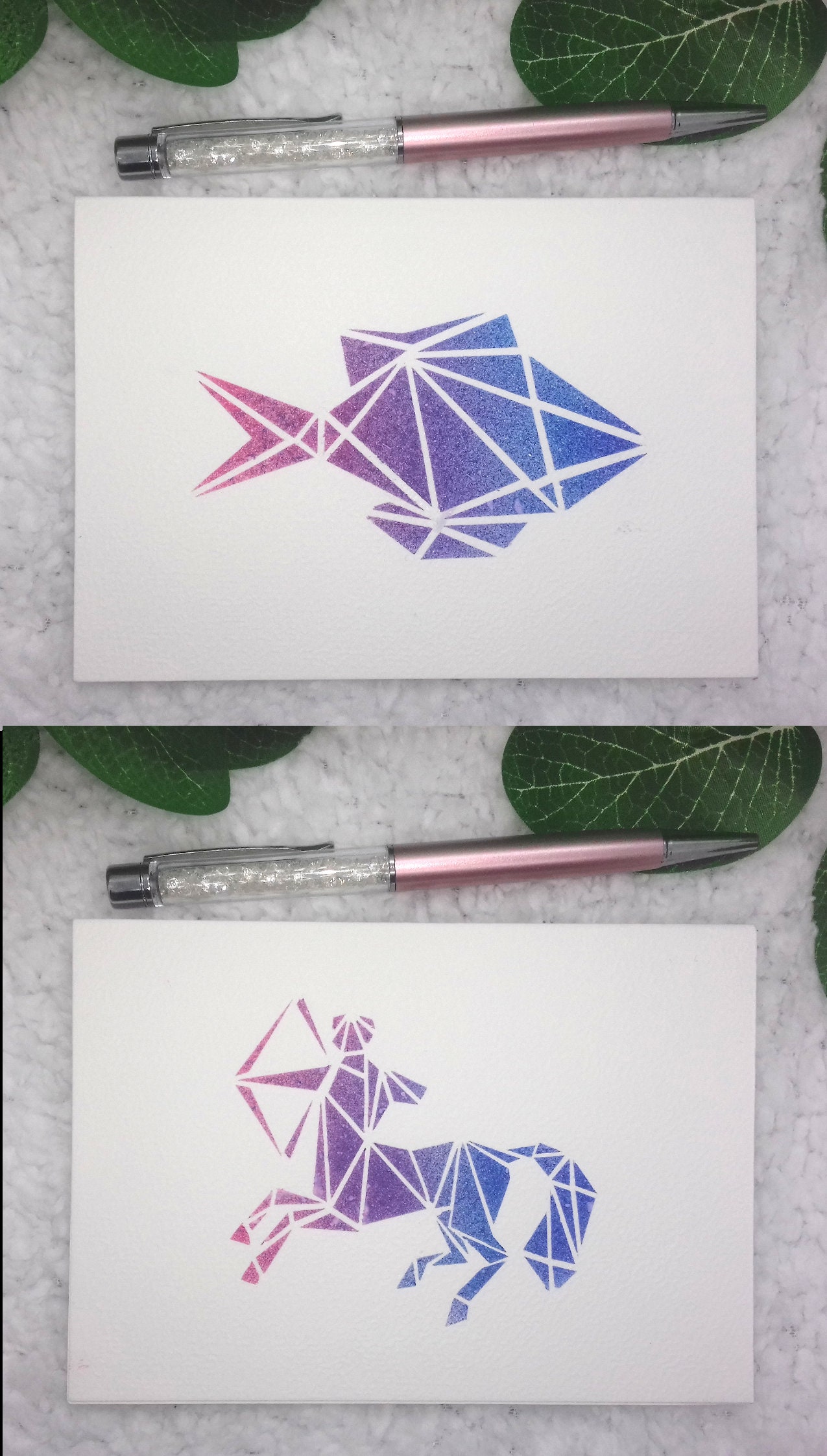 Carte Galaxie Origami Signe Astrologique Personnalisable | Etsy