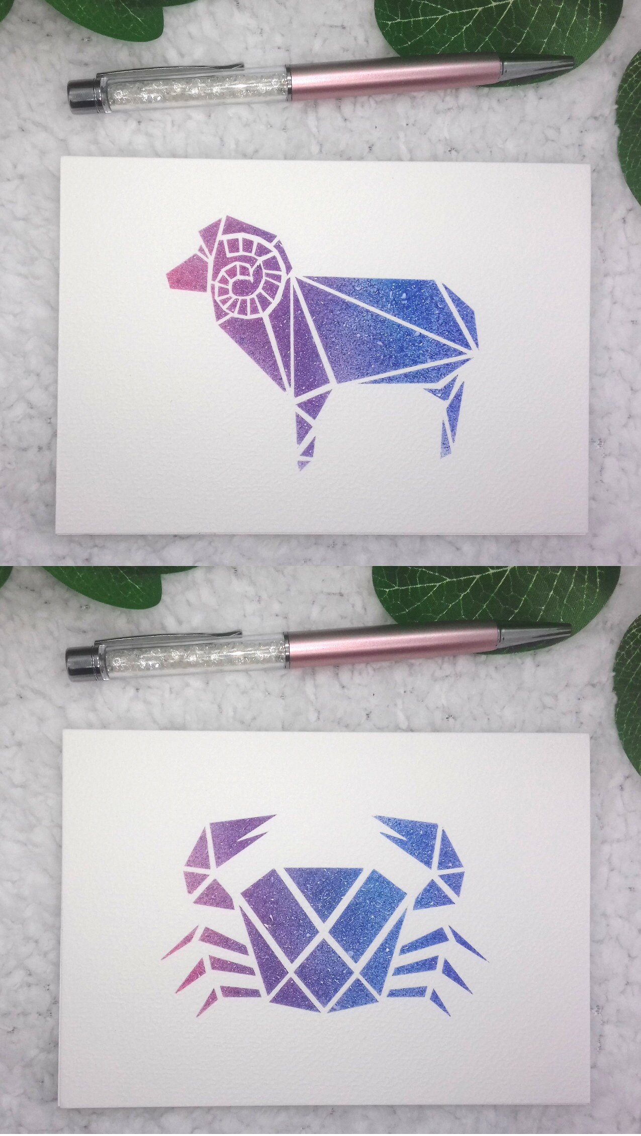 Carte Galaxie Origami Signe Astrologique Personnalisable | Etsy