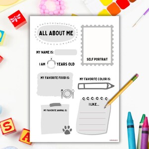 All About Me Printable Worksheet | Get to Know Me Activity Page ...