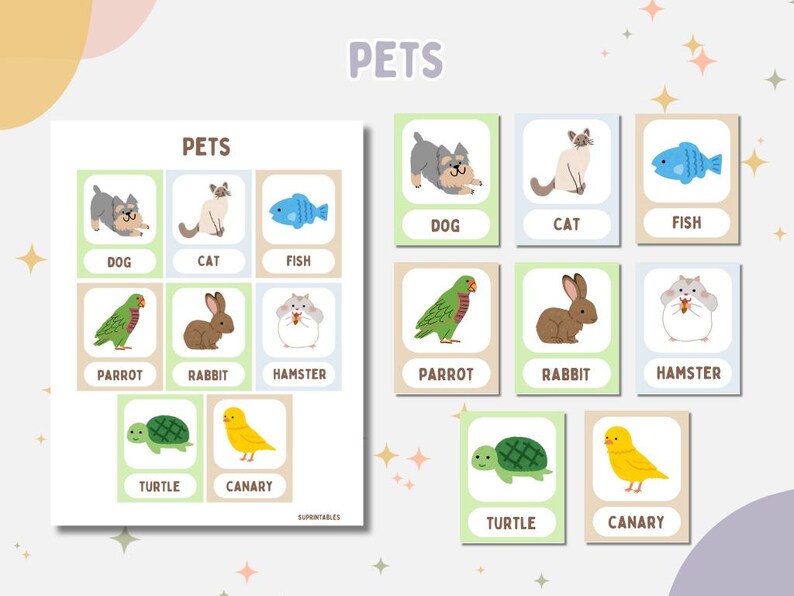 Animal Printable Flashcards | Simple English Vocabulary Flash Cards ...
