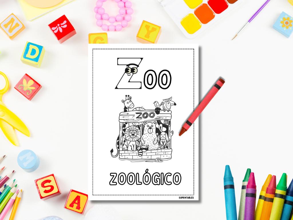 Bilingual Alphabet Vocabulary Coloring Pages | English Spanish A-Z ...