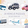 Animal Puzzle Activity Printable, Preschool Animal 2 Piece Puzzle Game ...