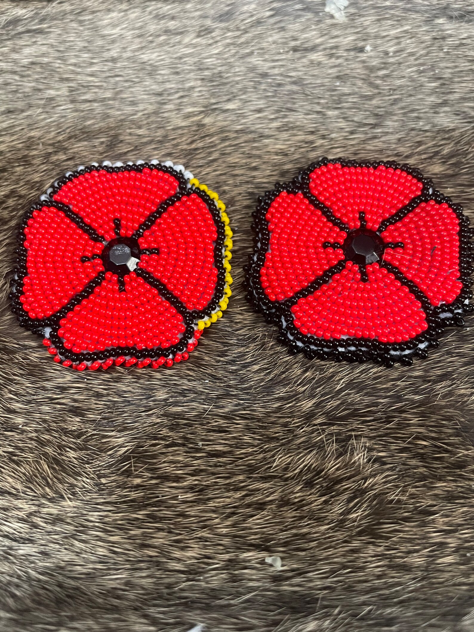 Native Beaded Poppy - Etsy Canada