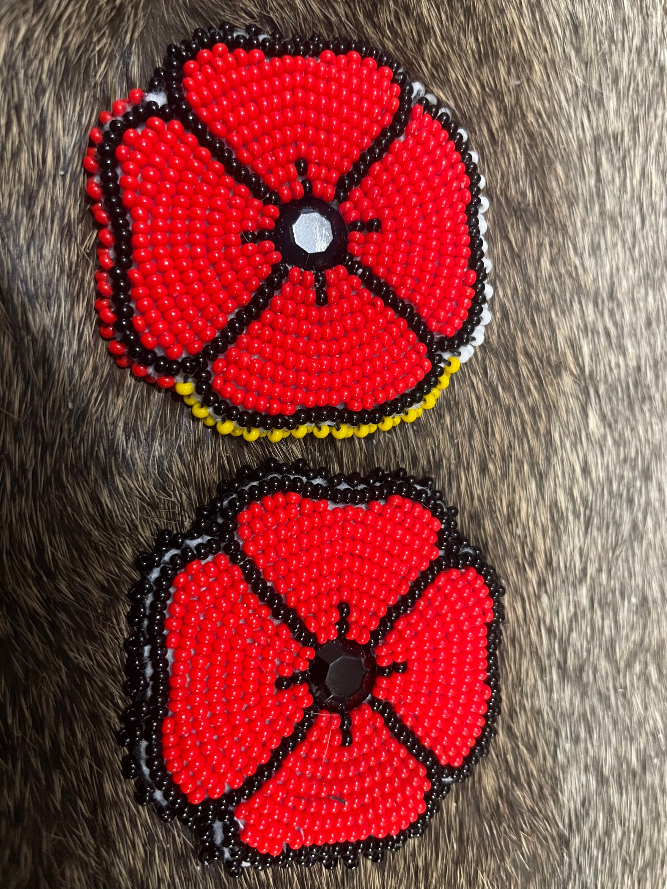 Native Beaded Poppy - Etsy Canada