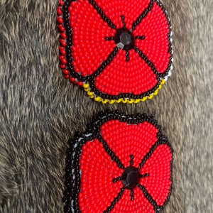 Native Beaded Poppy - Etsy Canada