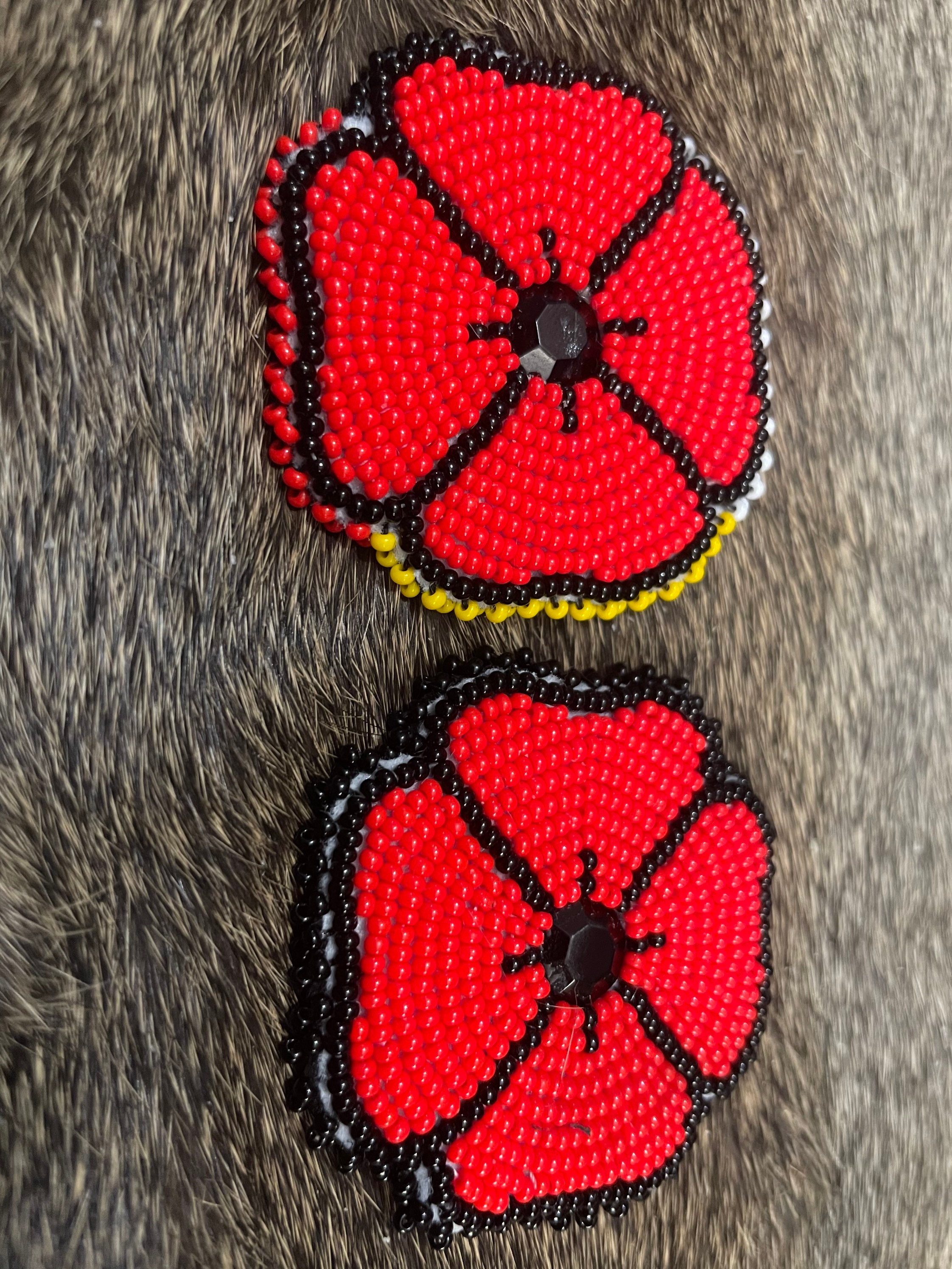 Native Beaded Poppy - Etsy Canada