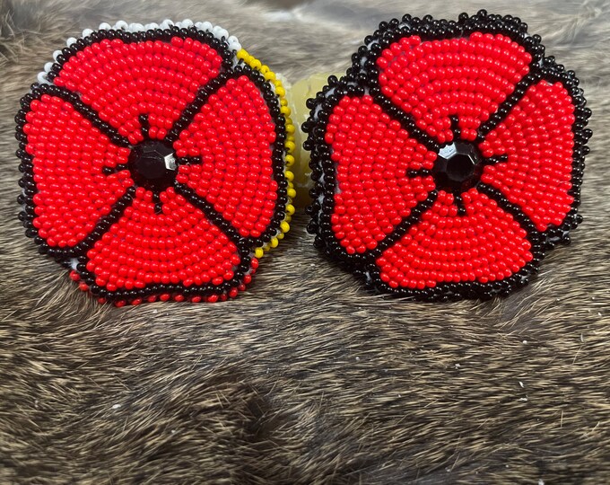 Native Beaded Poppy - Etsy Canada