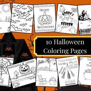 10 Halloween Coloring Pages, Its Freaking Bats, Trick or Treat, Happy ...