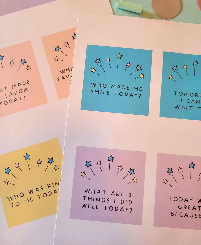 Printable Kids Gratitude Cards, Digital Download, Instant Download ...