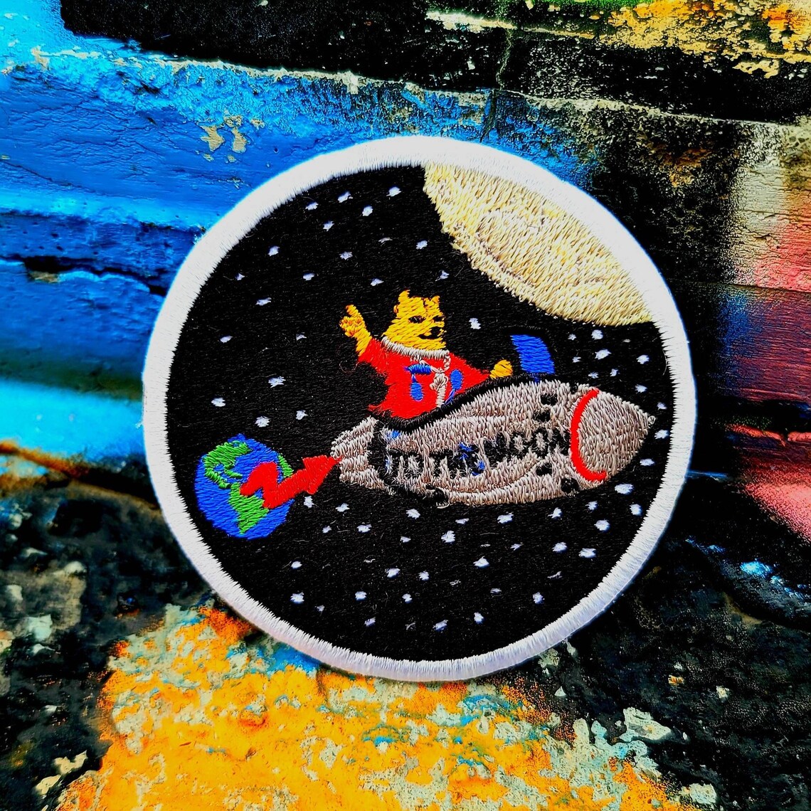 Velcro: "doge on a ROCKET to the Moon!" 3" Patch - Etsy