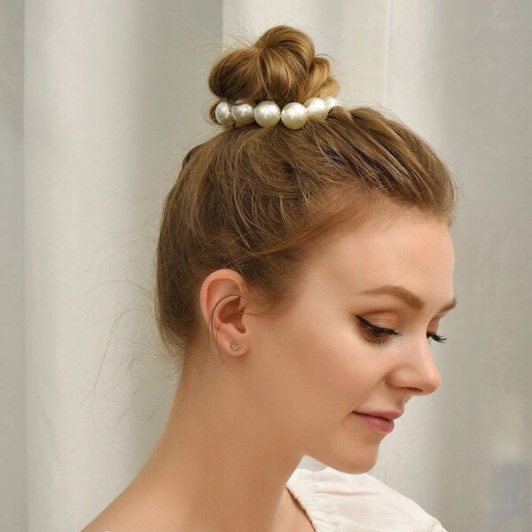 Pearl Scrunchie - Etsy