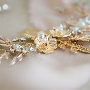 Autumn Golden Flower Crown Fall Wedding Flower Crown Metal - Etsy