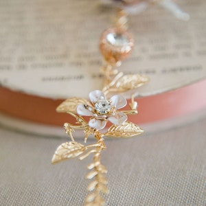 Alexis Hair Vine Rose Gold Bridal Hair Piece Wedding Crown Bridal Tiara ...