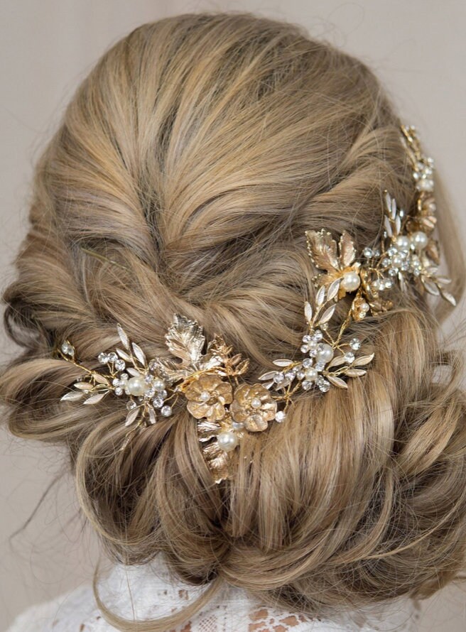 Autumn Golden Flower Crown Fall Wedding Flower Crown Metal - Etsy