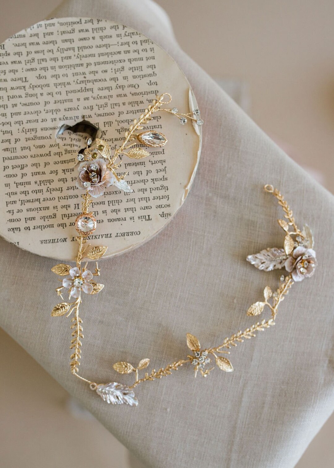 Alexis Hair Vine Rose Gold Bridal Hair Piece Wedding Crown Bridal Tiara ...