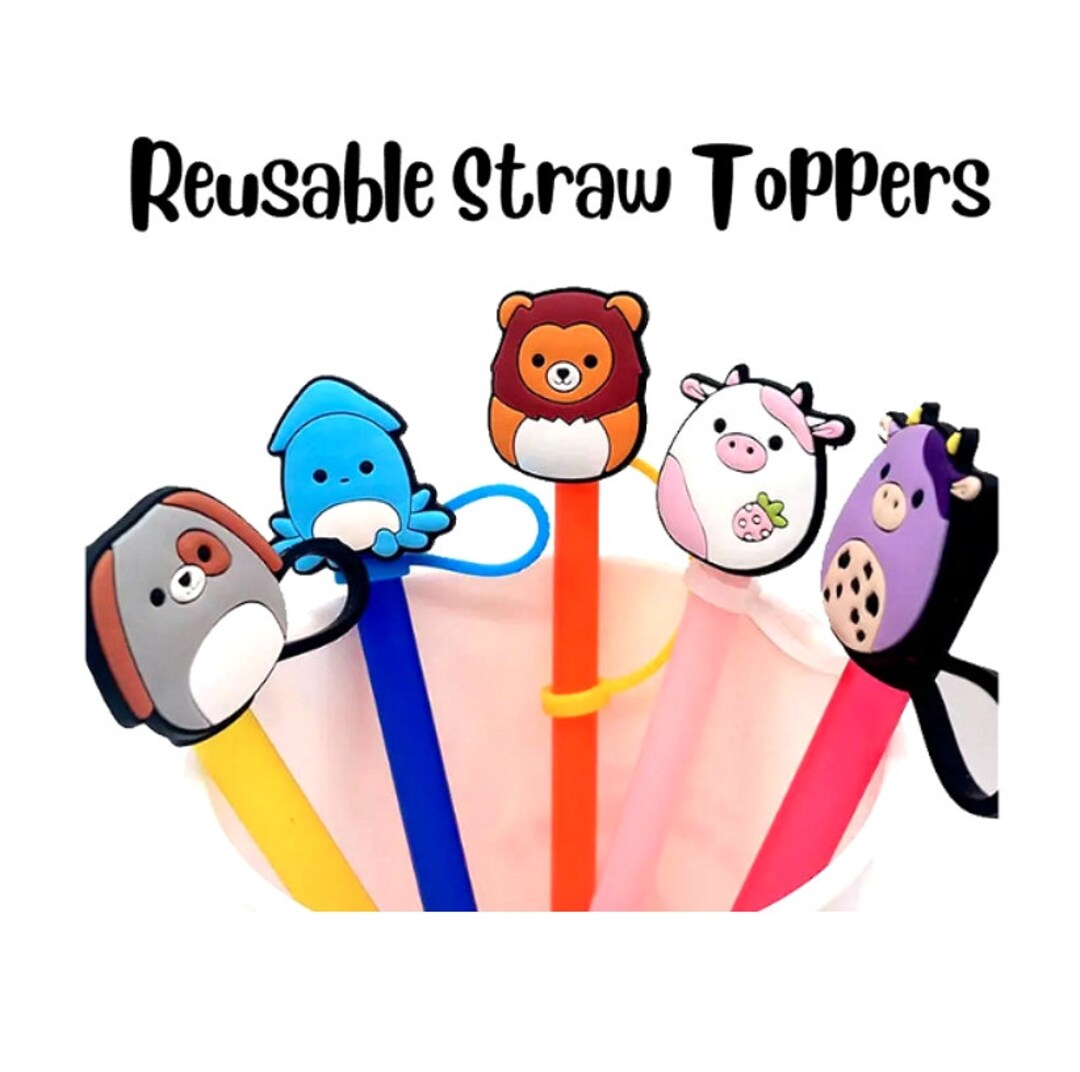 Squishmallow: Straw Covers, Squish Straw Caps, Cute Tumbler Straw Cover ...