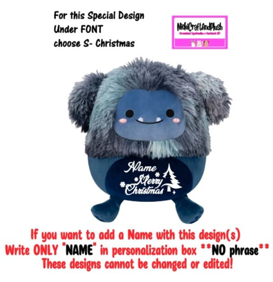 11" Big Foot Squishmallow/ Personalized Dani the Squishmallow ...