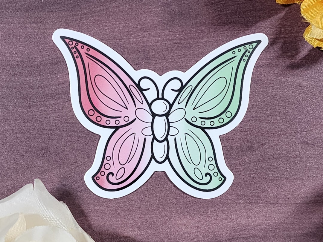 Abrosexual Pride Butterfly Sticker - Etsy